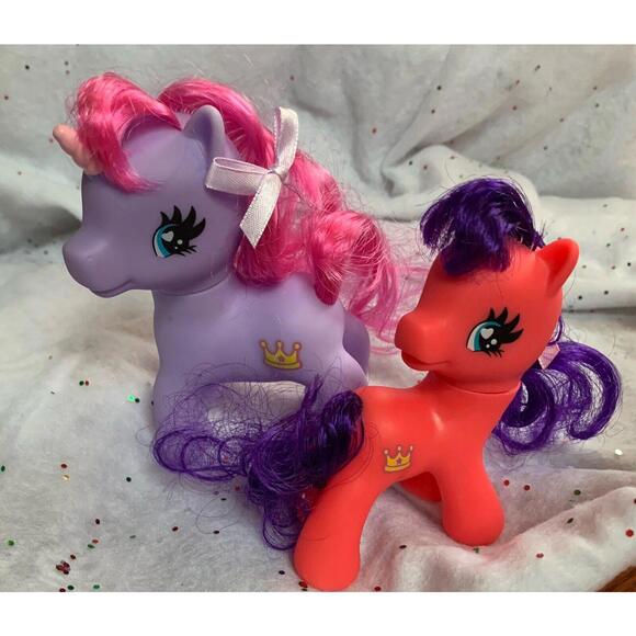 Hasbro | Toys | Set 2 My Little Pony Gi Go Hot Pink Purple Hair Gold ...